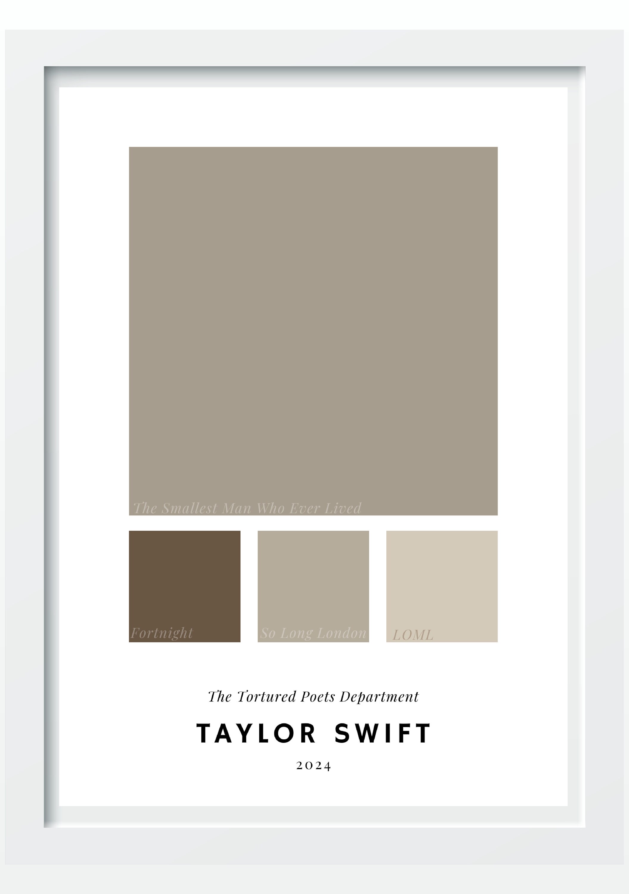 Tortured Poets Department Colour Swatch Digital Print Poster Bundle! - Etsy