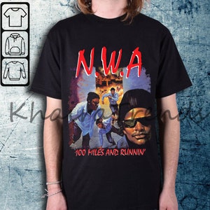 NWA 100 Miles and Runnin' T Shirt NWA Shirt Rap Hip Hop - Etsy