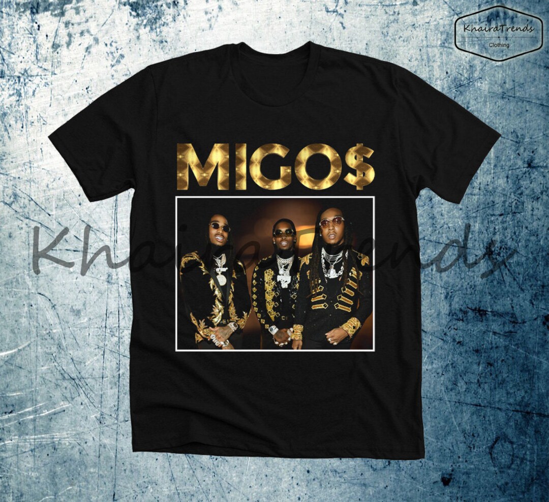 Migos Homage T Shirt, Migos Shirt, 90s Retro Rap Hip Hop Casual Men ...