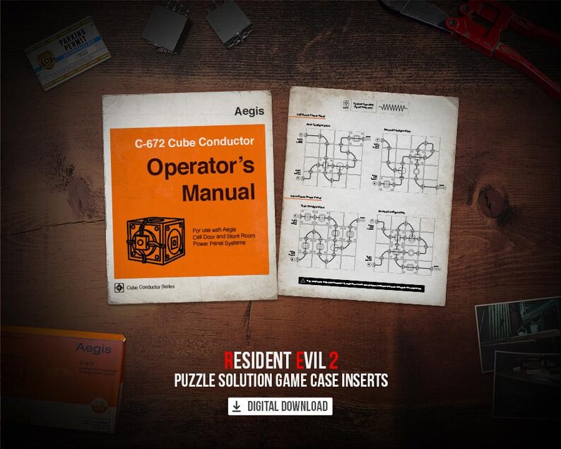 Resident Evil 2 Remake Puzzle Solution Case Inserts V2 - Etsy