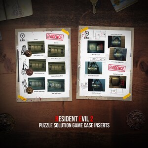 Resident Evil 2 Remake Puzzle Solution Case Inserts V2 - Etsy