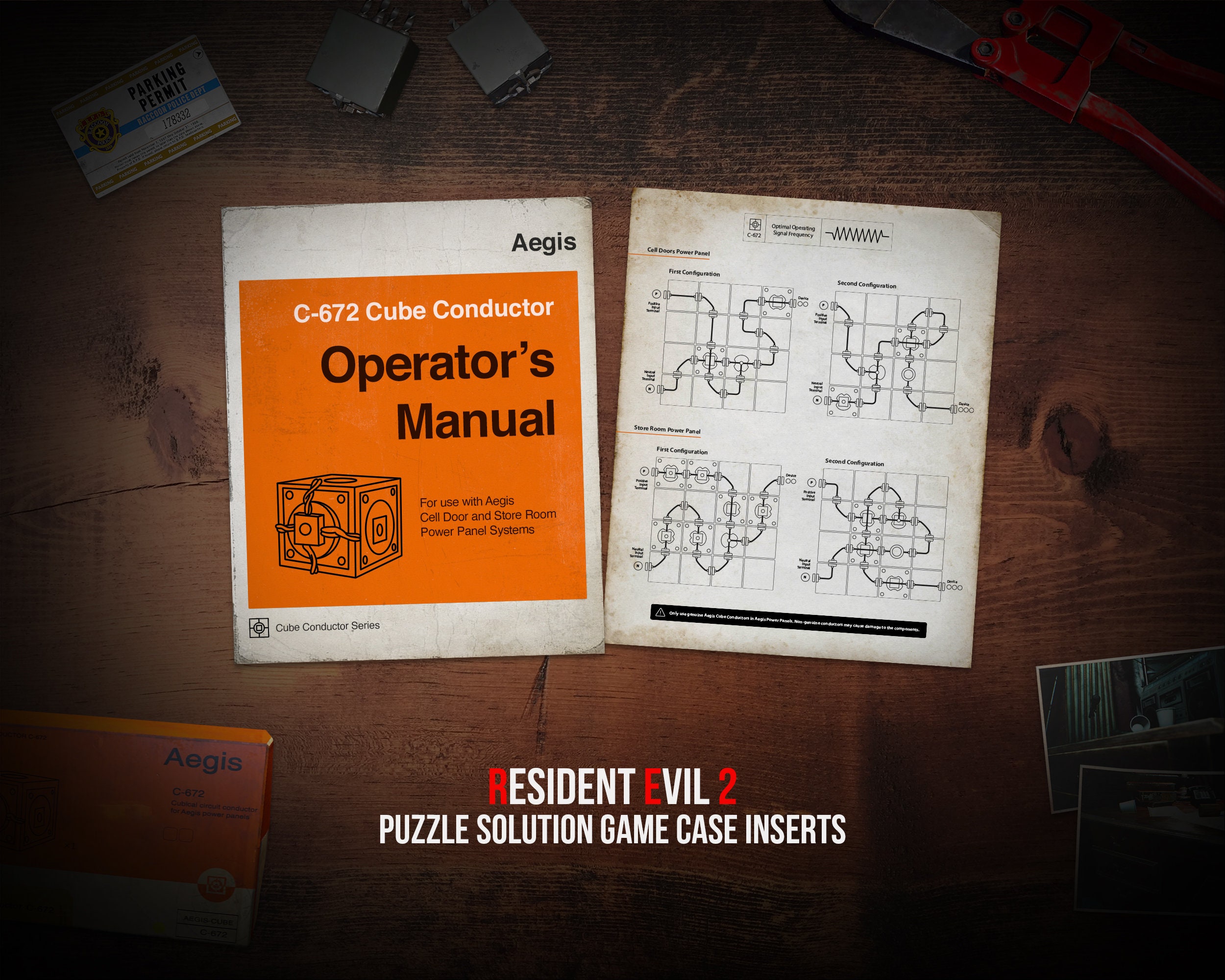 Resident Evil 2 Remake Puzzle Solution Case Inserts V2 - Etsy