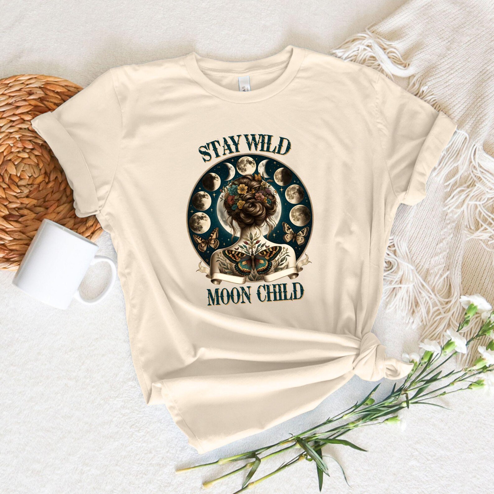 Stay Wild Moon Child T-shirt, Celestial Moon Phase Shirt, Witchy Gift ...