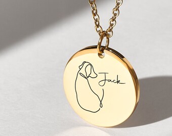 Dog Name Necklace - Etsy