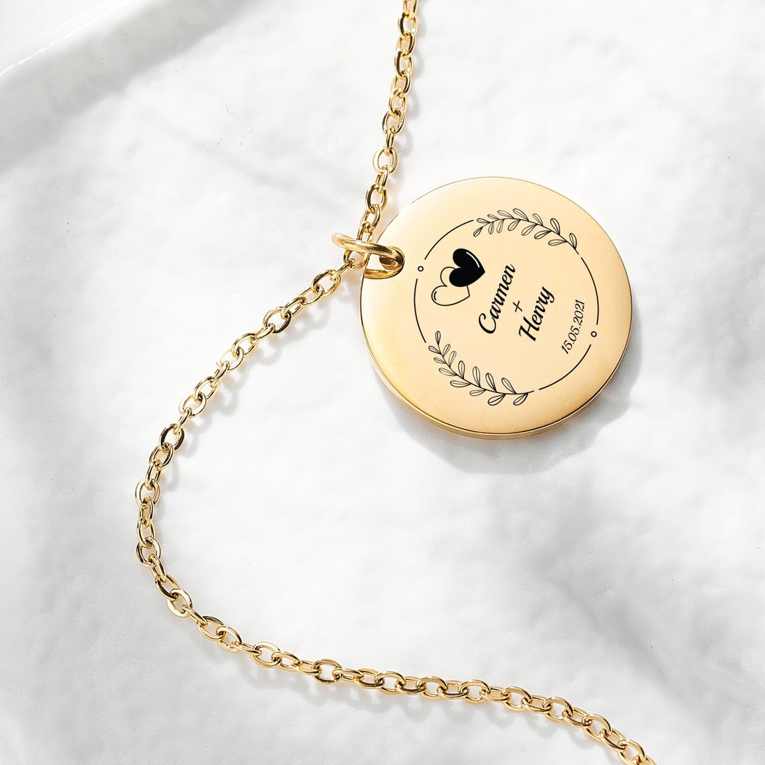 Personalized Couple Necklace, Custom Gift for Couples, Jewelry for Him ...