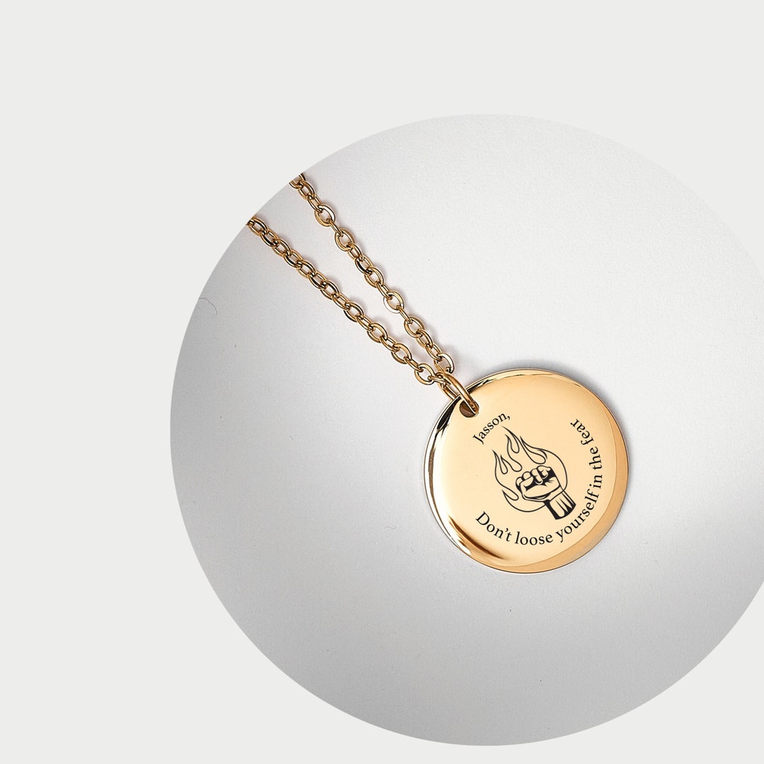 Engraved Necklace for Men, Personalized Inspirational Jewelry Gift for ...