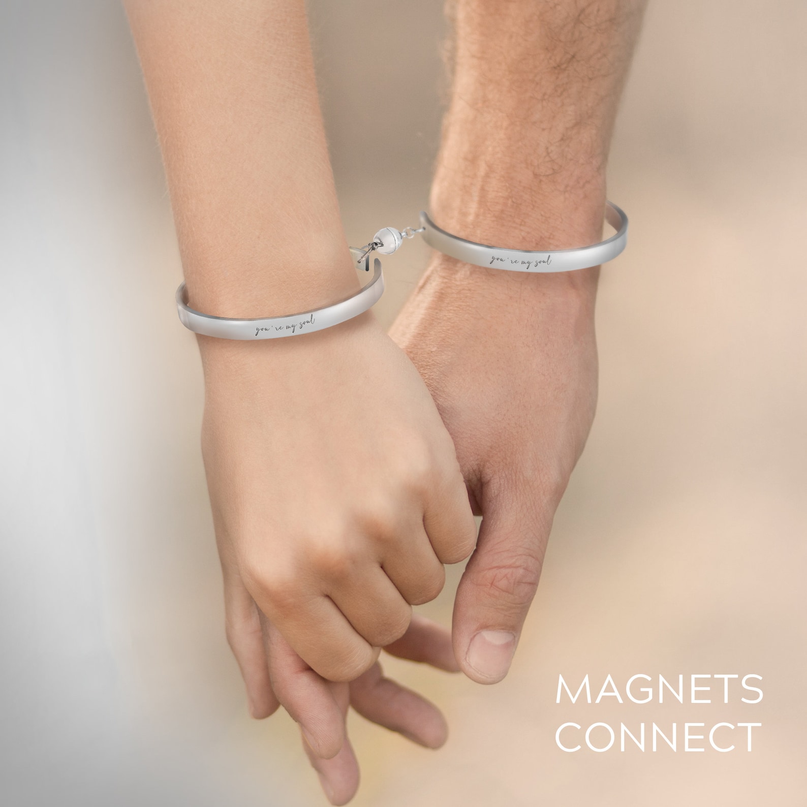 Personalized Magnetic Couple Bracelet Set Matching Bracelet - Etsy