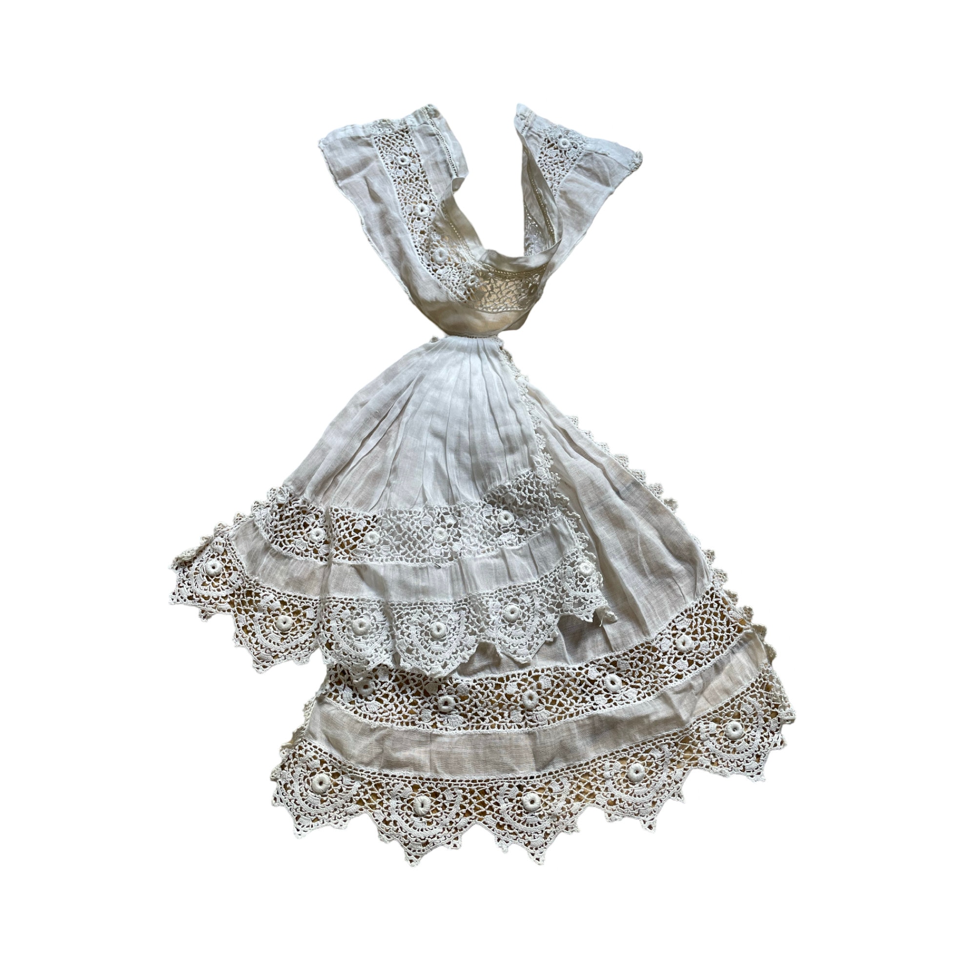 Vintage Cotton Lace Jabot Collar - Etsy