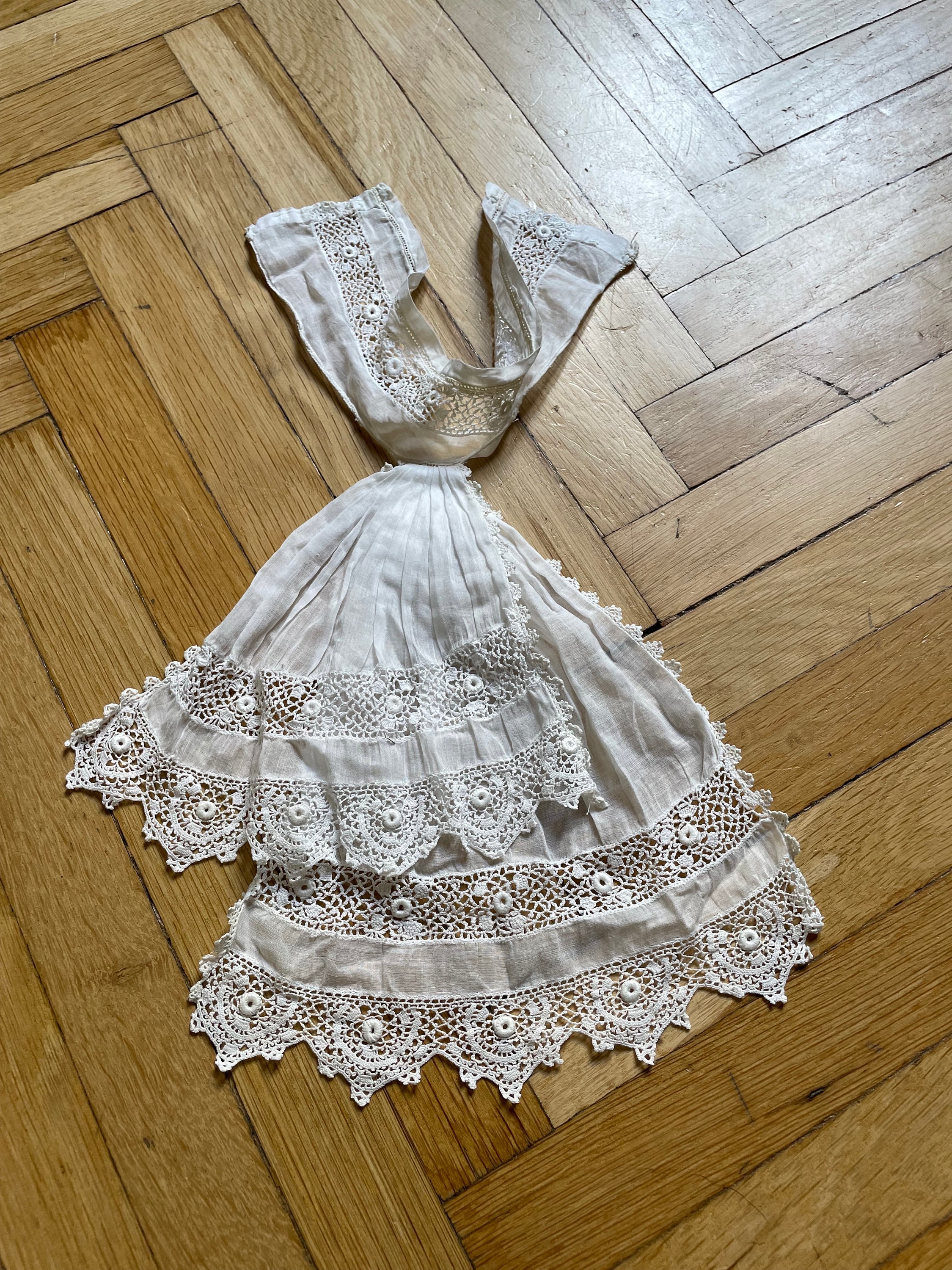 Vintage Cotton Lace Jabot Collar - Etsy