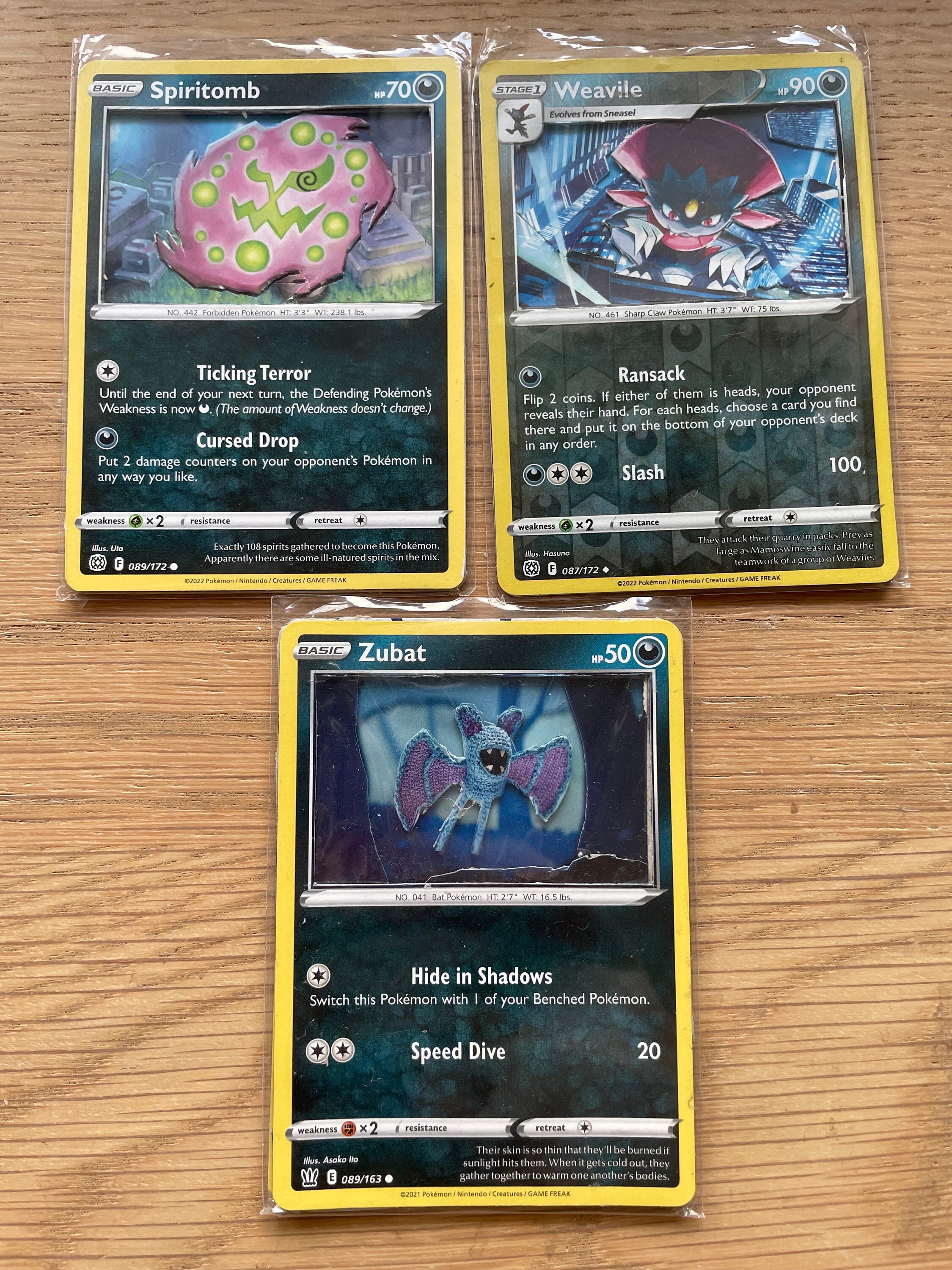 3D DARK Type Pokemon Cards - Etsy