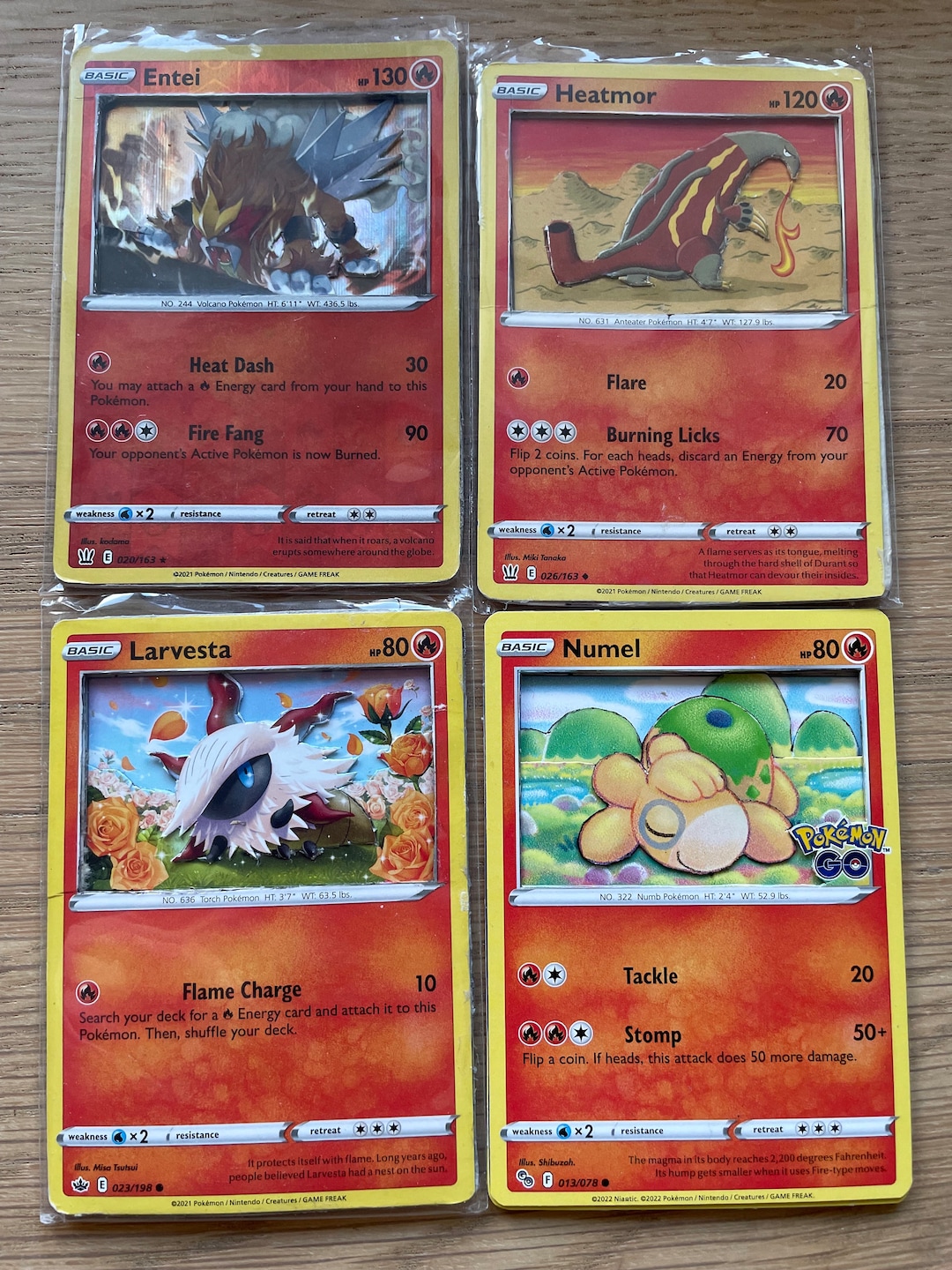 3D FIRE Type Pokemon Cards - Etsy