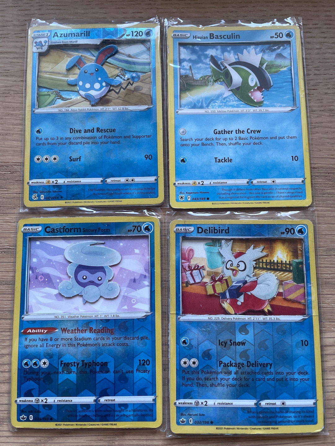 3D WATER Type Pokemon Cards - Etsy