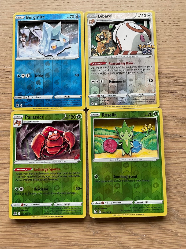3D Ultra Detail Pokémon Cards - Etsy