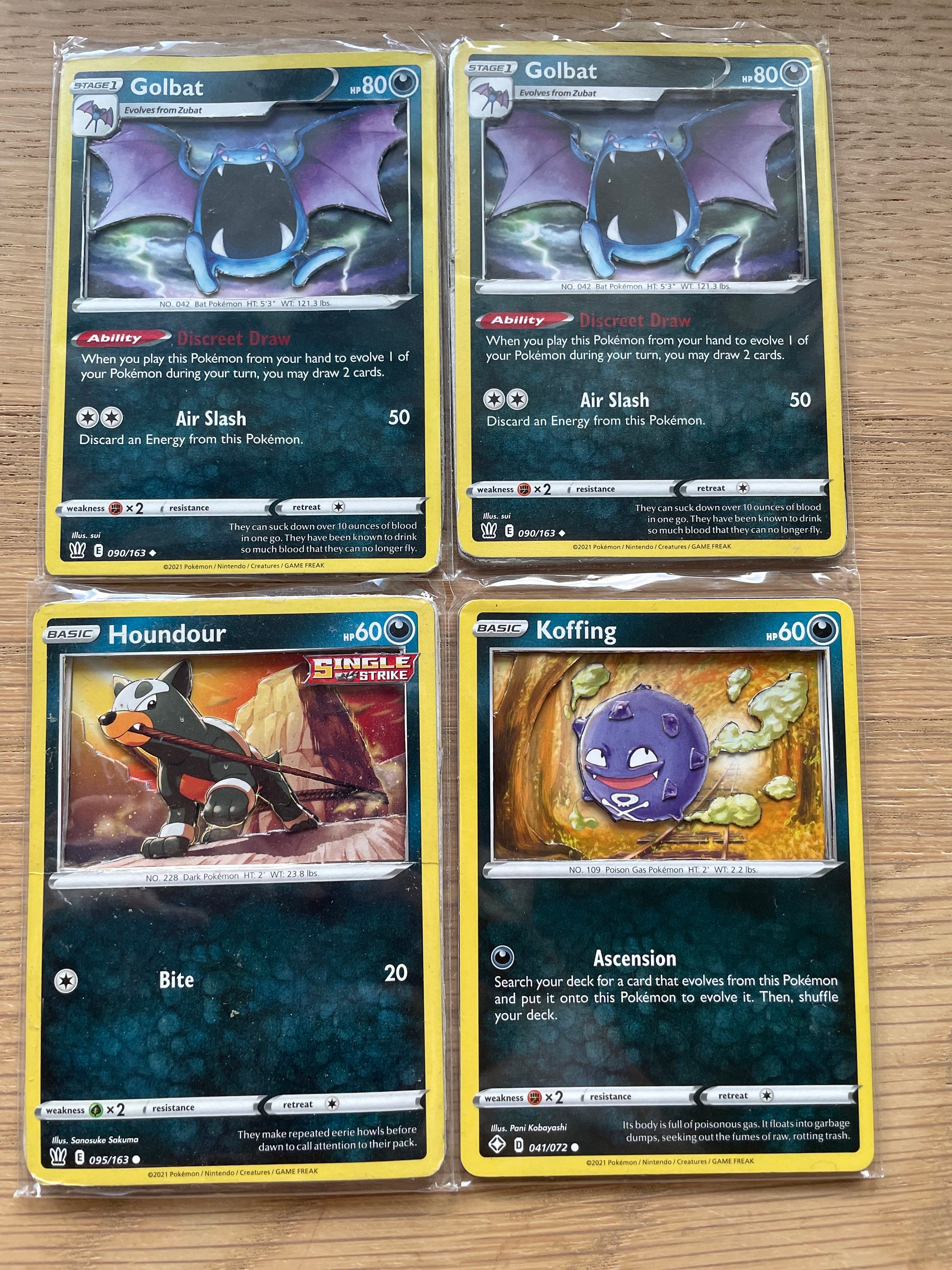 3D DARK Type Pokemon Cards - Etsy