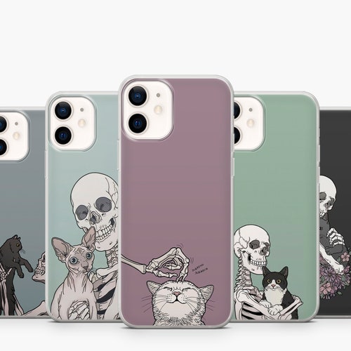 Skeleton Iphone Case Goth Indie Iphone XR X 8 7 Funny Skull - Etsy