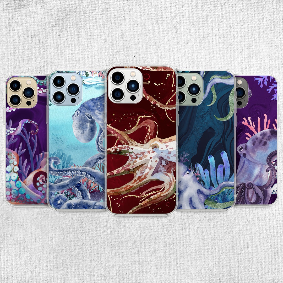 Octopus Phone Case - Ocean Sea Tentacle Creature Water Art Fit for ...