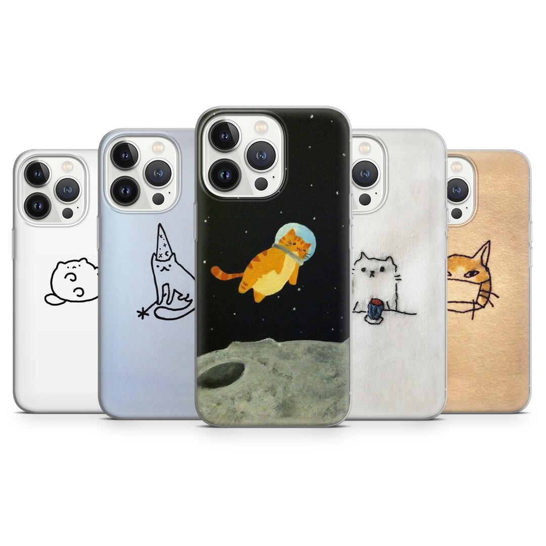 Funny Cat Phone Case Space Fat Kitty Meme Art Cover Fit for - Etsy
