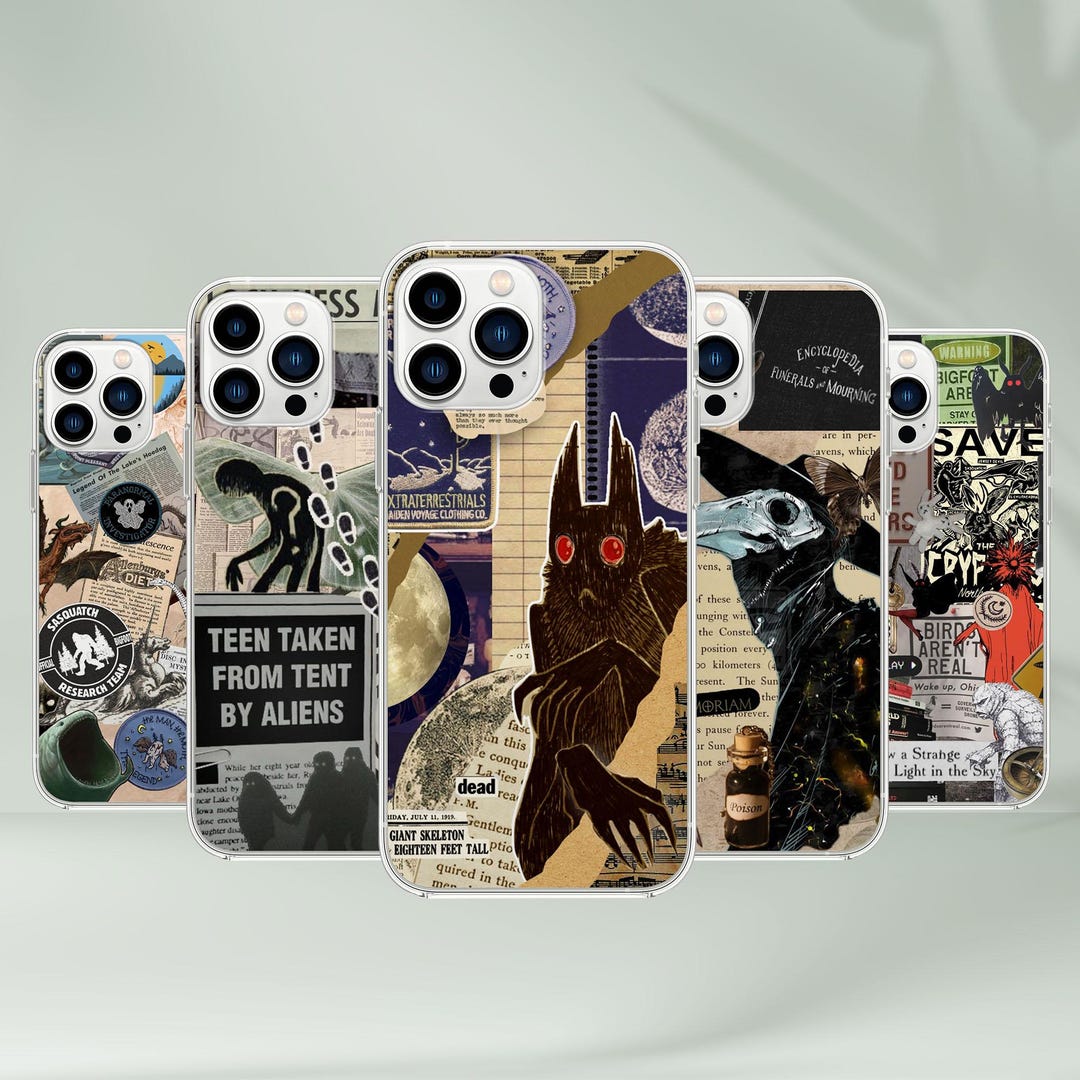 Cryptid Phone Case - Mothman Bigfoot Sasquatch Alien Artwork for iPhone ...