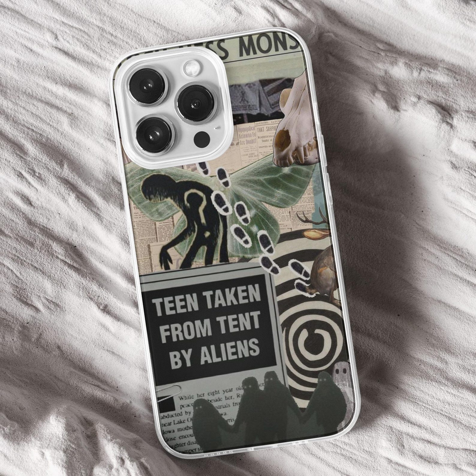 Cryptid Phone Case - Mothman Bigfoot Sasquatch Alien Artwork for iPhone ...