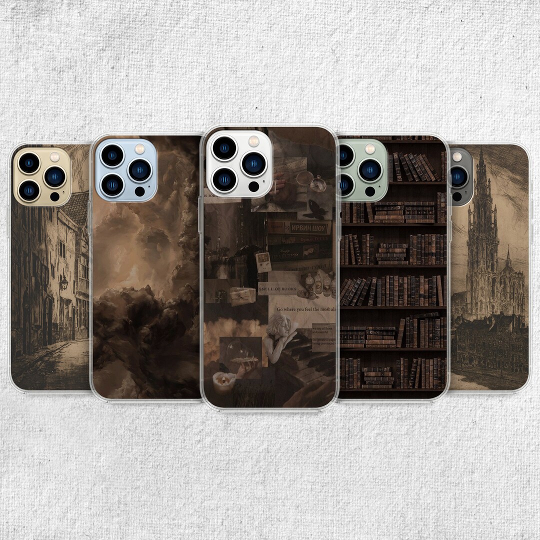 Dark Academia Phone Case - Gothic Book Cover for iPhone 16 Pro Max 15 ...