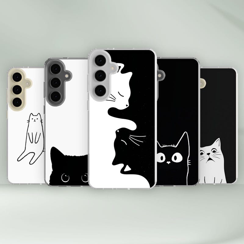 Cute Cat Phone Case - Etsy