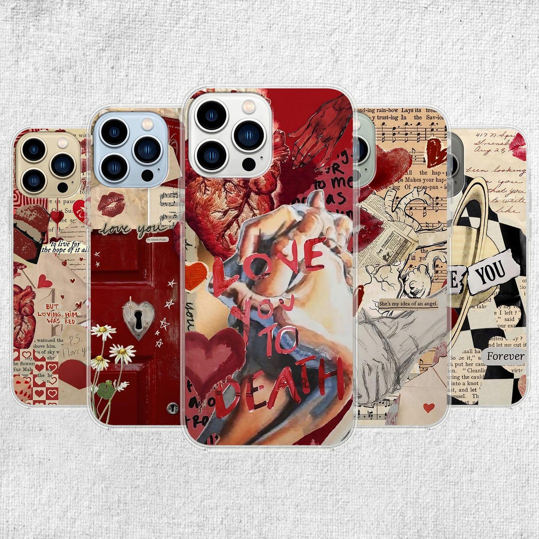 Dark Romance Phone Case - Love Aesthetic Heart Art Gift Cover for ...