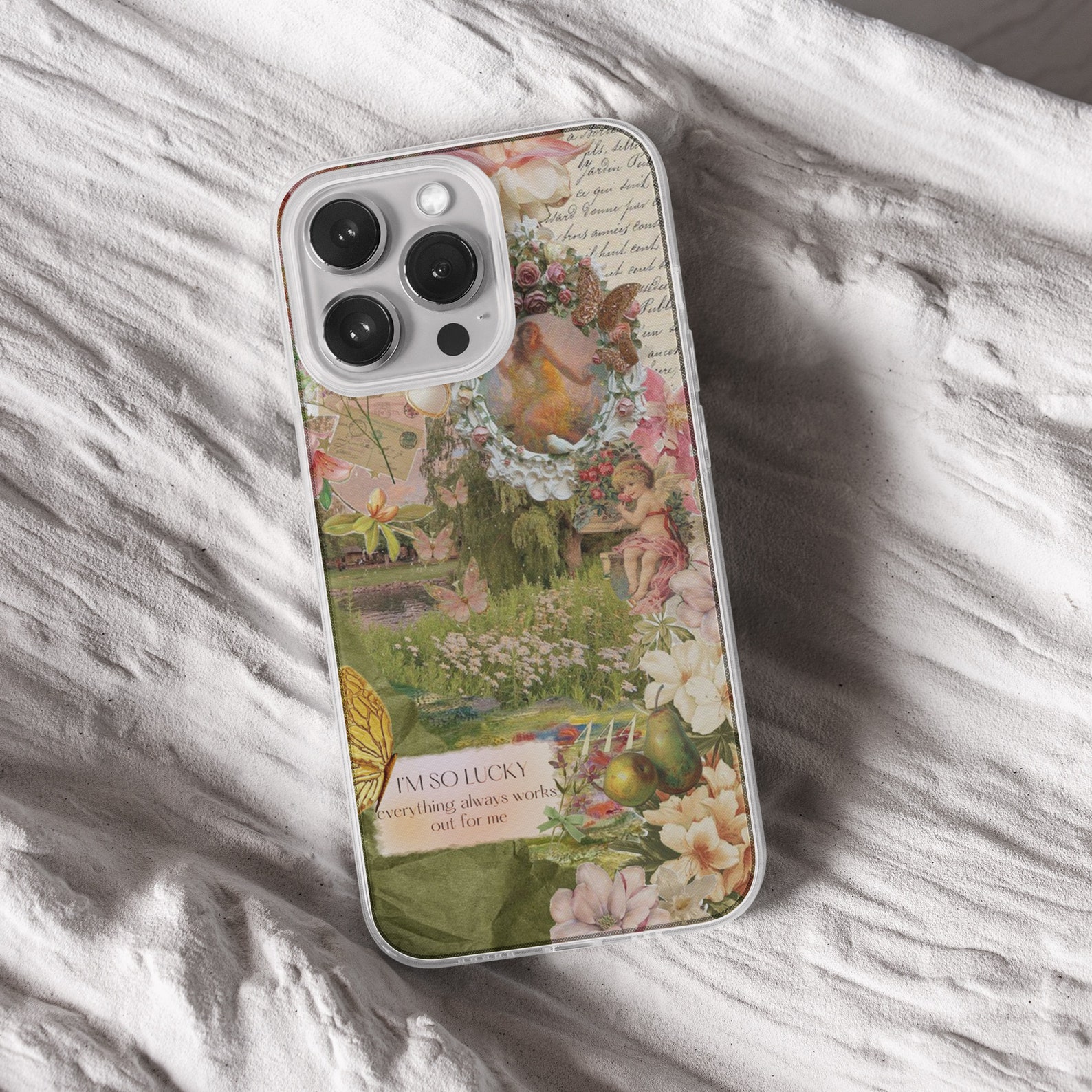 Cottagecore Aesthetic Phone Case - Nature Scrapbook Artwork Fit for ...