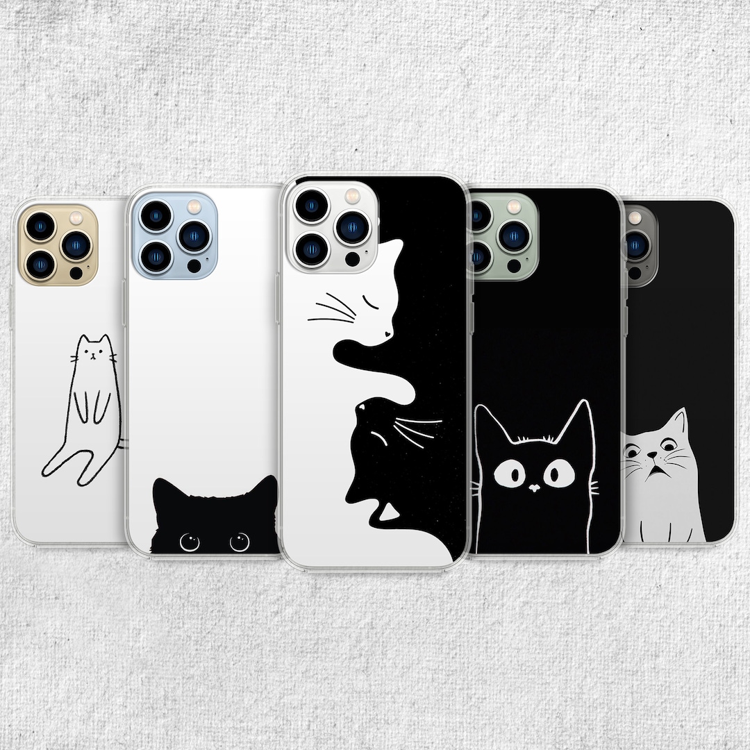 Funny Cat Phone Case - Aesthetic Kitty Art Meme Cover Fit for Iphone ...