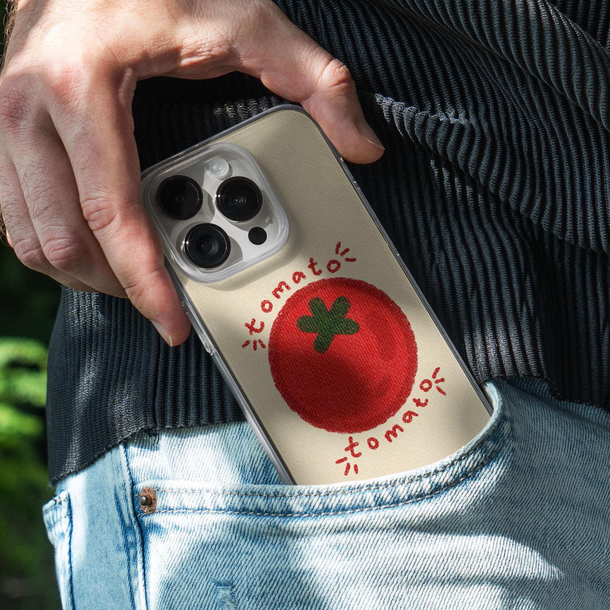 Red Tomato Phone Case - Aesthetic Vegetable Garden Art Cover for iPhone ...