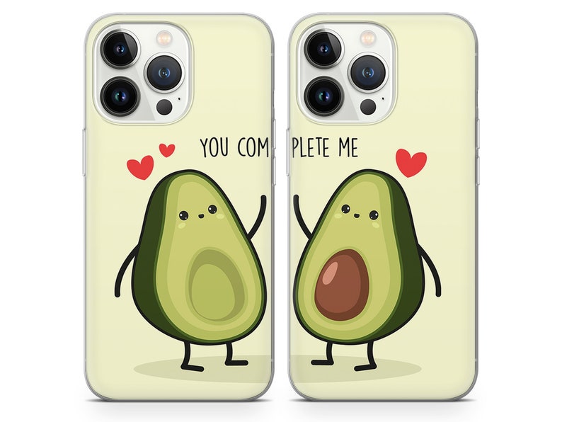 Cute Avocado Couple Matching Phone Case Valentine Gift Fit - Etsy
