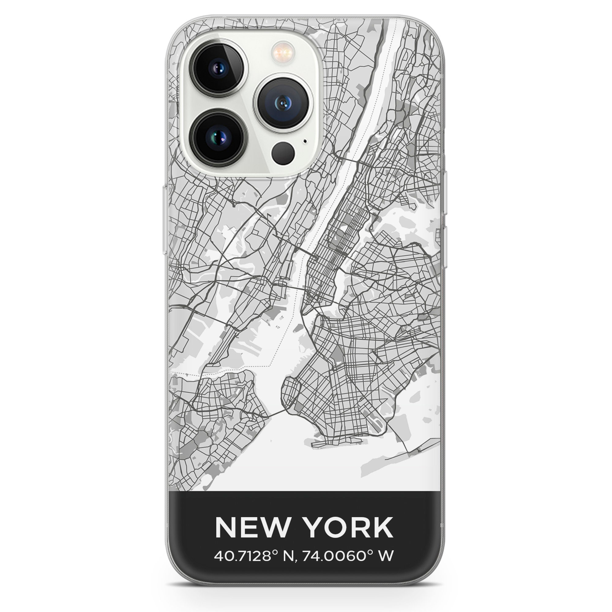 Custom Map Location Phone Case - Personalized City Gift Cover for ...