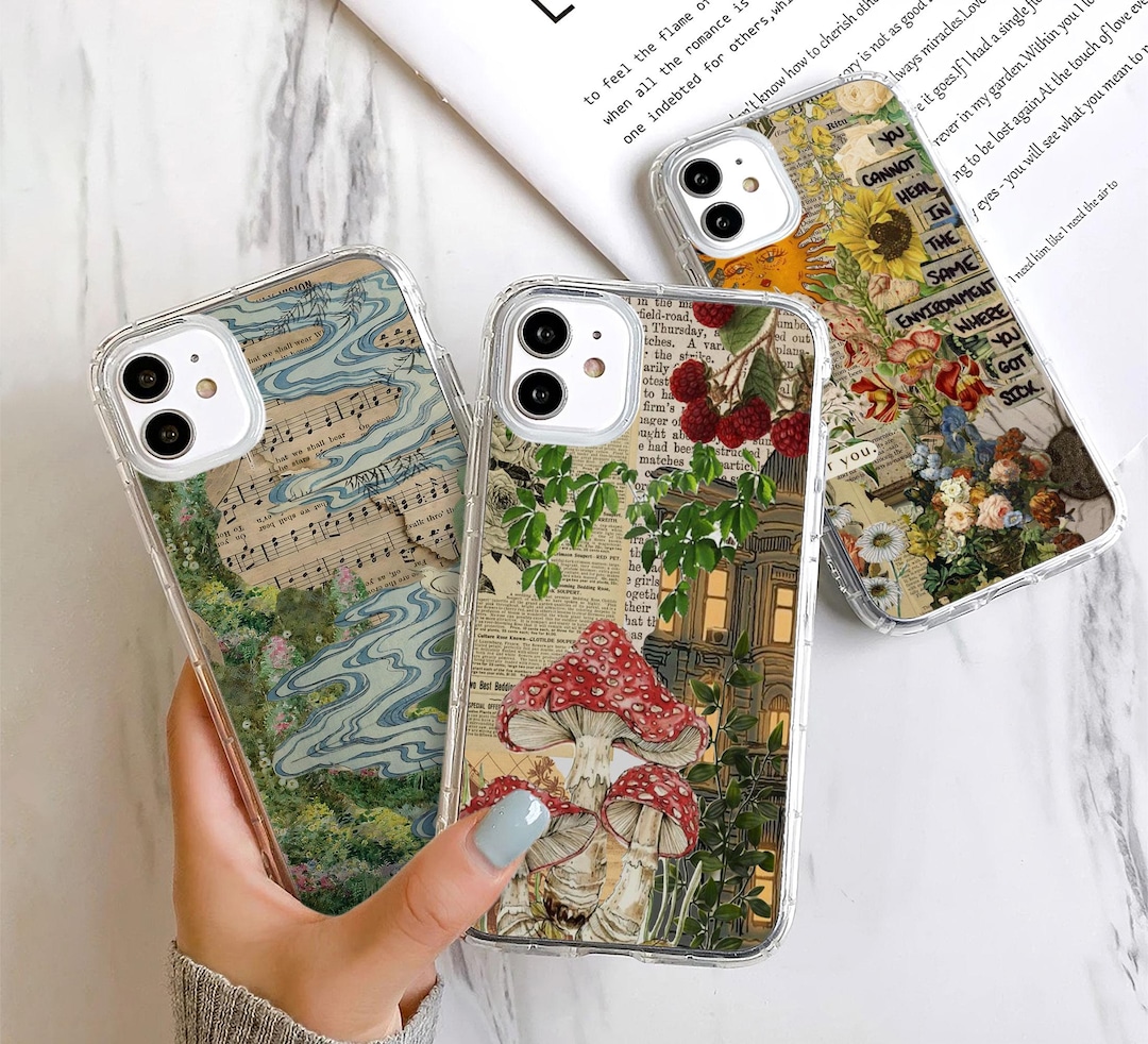 Cottagecore Phone Case - Mushroom Fairy Nature Artwork Fit for iPhone ...