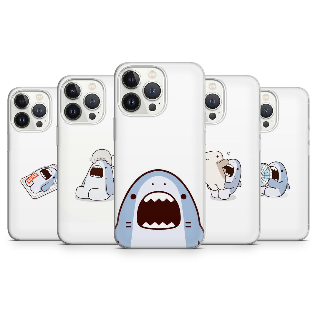 Cute Shark Phone Case Fish Seal Aesthetic Funny Art Cover - Etsy