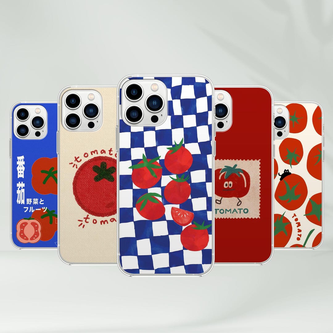 Red Tomato Phone Case - Aesthetic Vegetable Garden Art Cover for iPhone ...