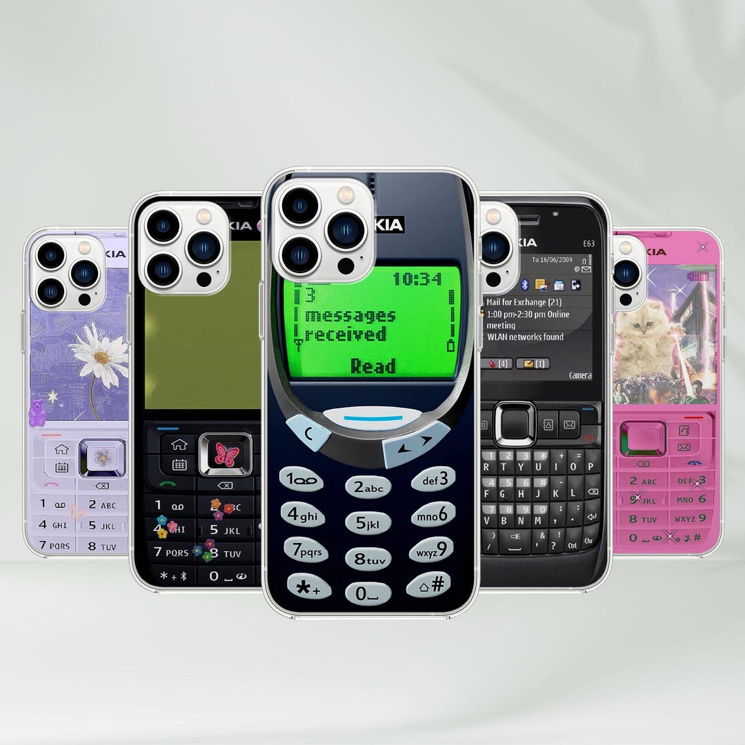 Retro Mobile Phone Case - Old Nokia Vintage Y2K Art Cover for iPhone 16 ...
