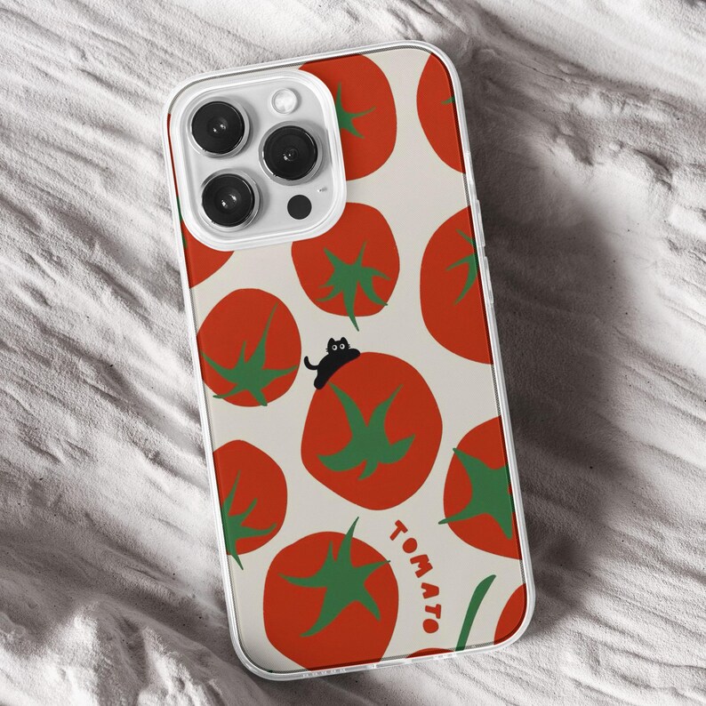 Red Tomato Phone Case - Aesthetic Vegetable Garden Art Cover for iPhone ...