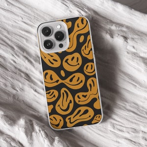 Retro Smiley Phone Case - Groovy Faces 80s Art Fit for iPhone 16 Pro ...