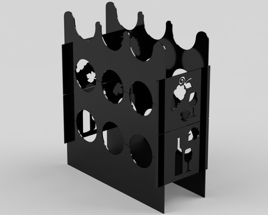 Modern Design Metal Furniture Wine Rack for 9 Bottles of Wine - Etsy