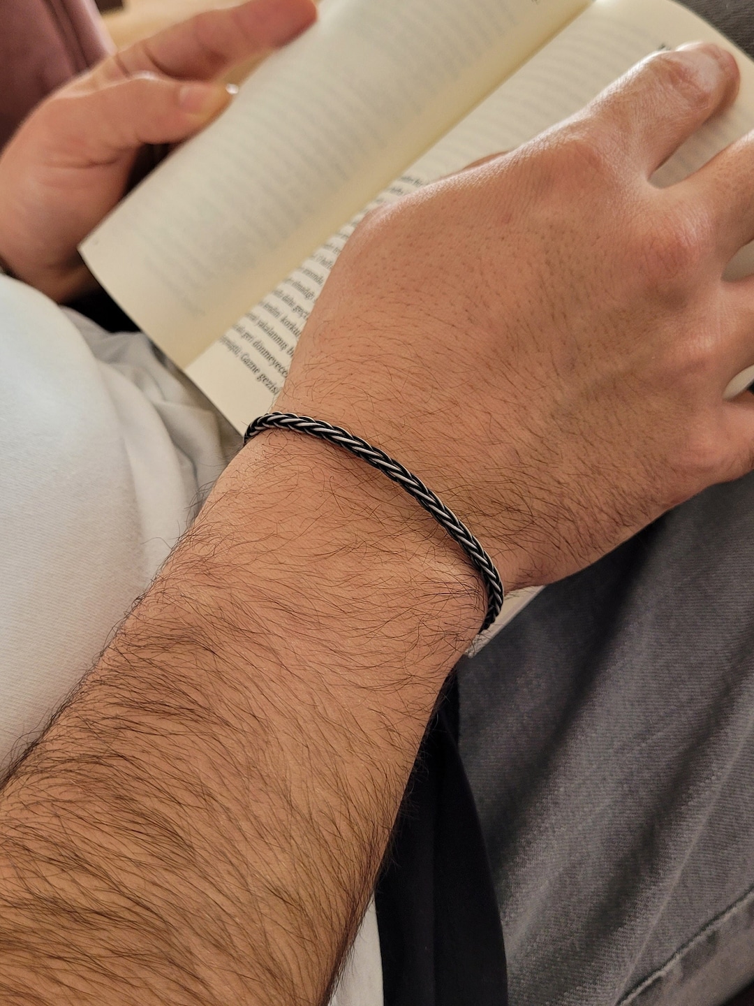 Thin Bracelet for Men • Handmade Braided Bracelet • Men's Chain ...