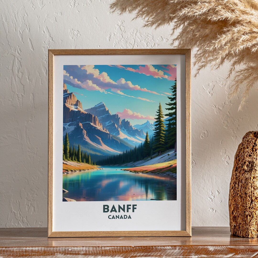 Banff National Park Reisedruck Wandkunst Banff Wand Wohnkultur Banff ...