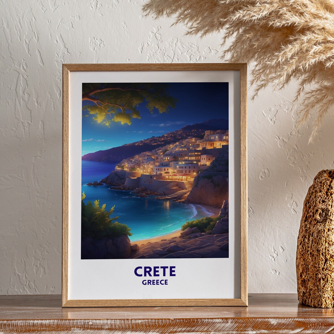 Crete Travel Print Wall Art Crete Griechenland Wand Dekoration Crete ...
