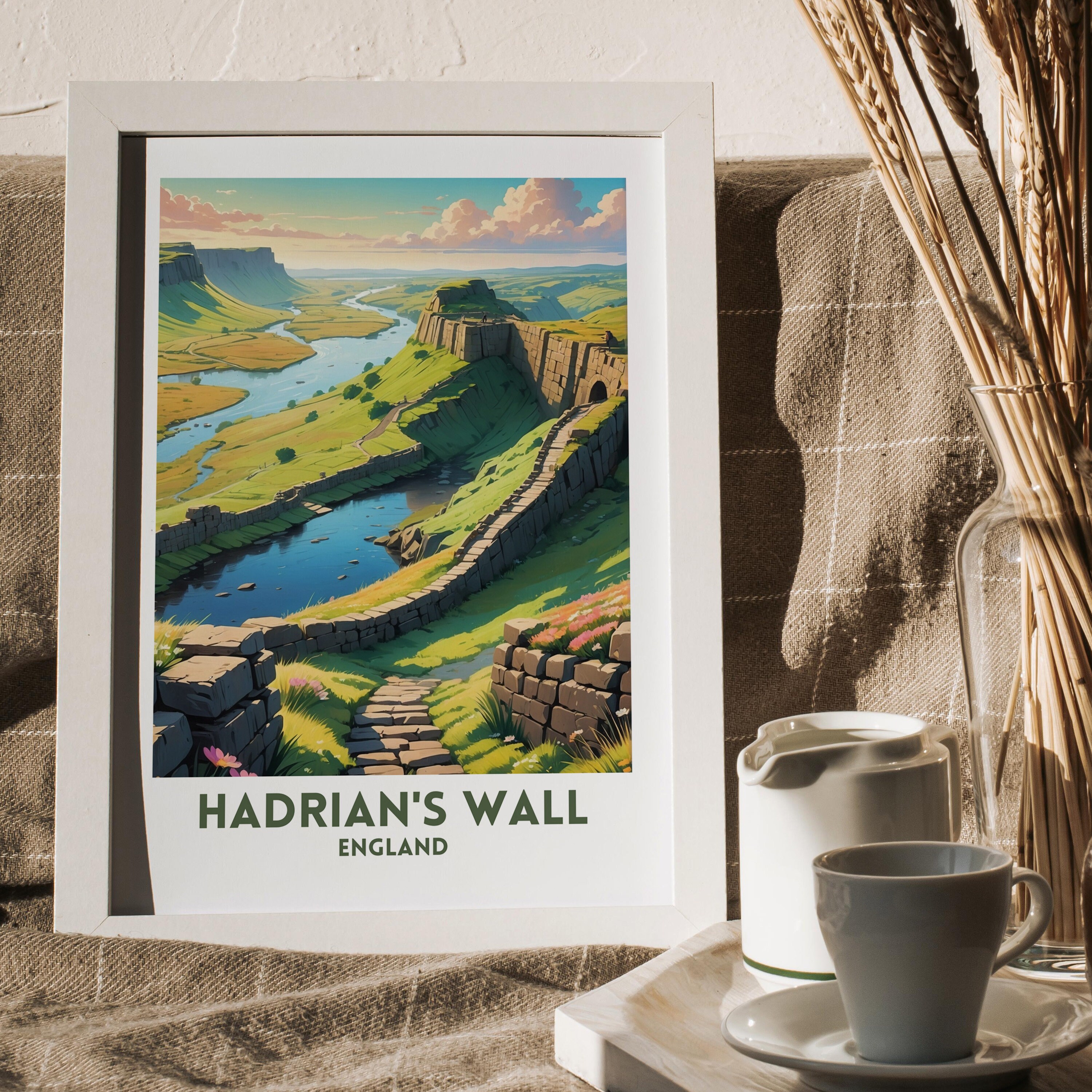 Hadrian's Wall Print Hadrian's Wall Home Decor Art Print Hadrian's Wall ...