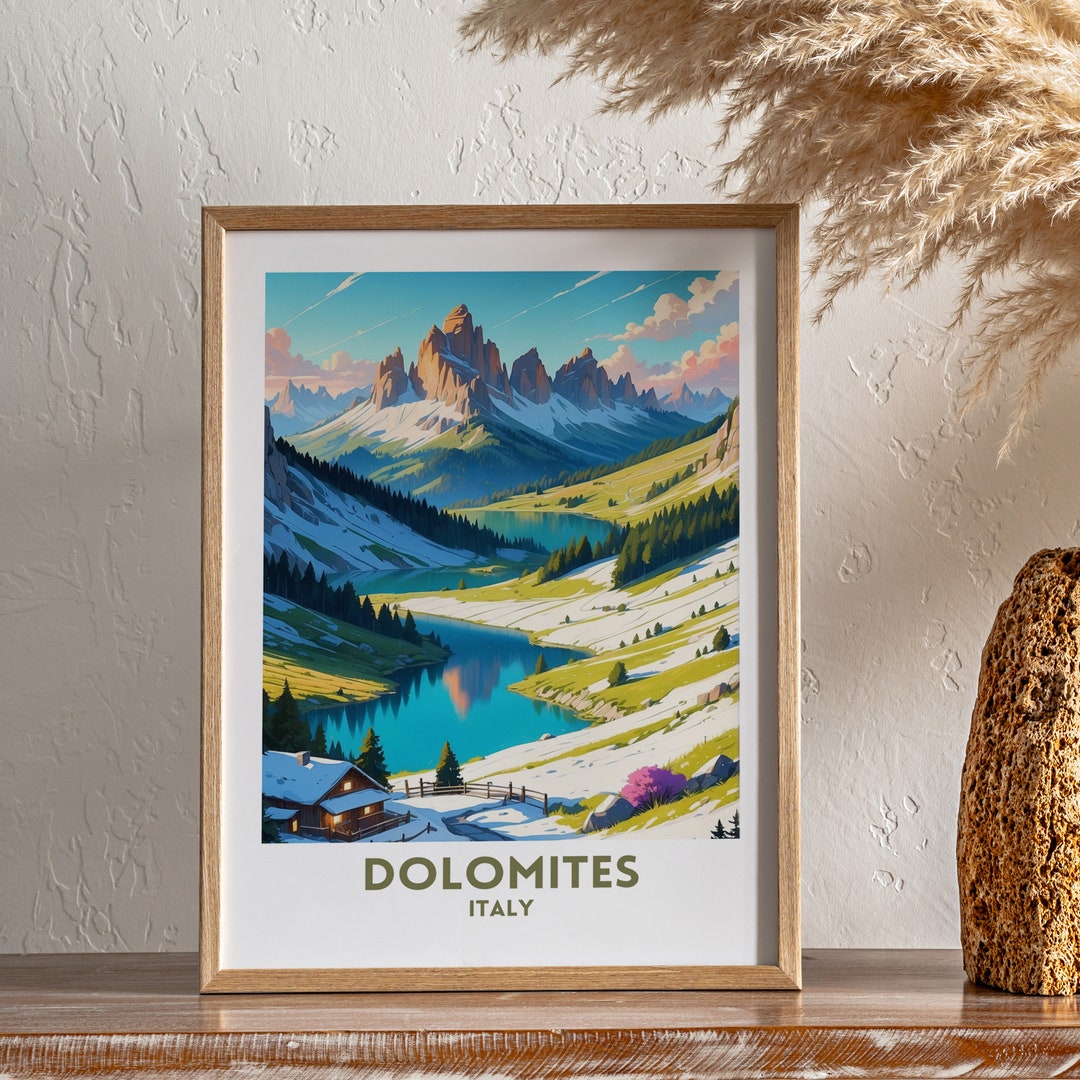 Dolomites Travel Print Dolomites Home Décor Dolomitic Alps Art Print ...