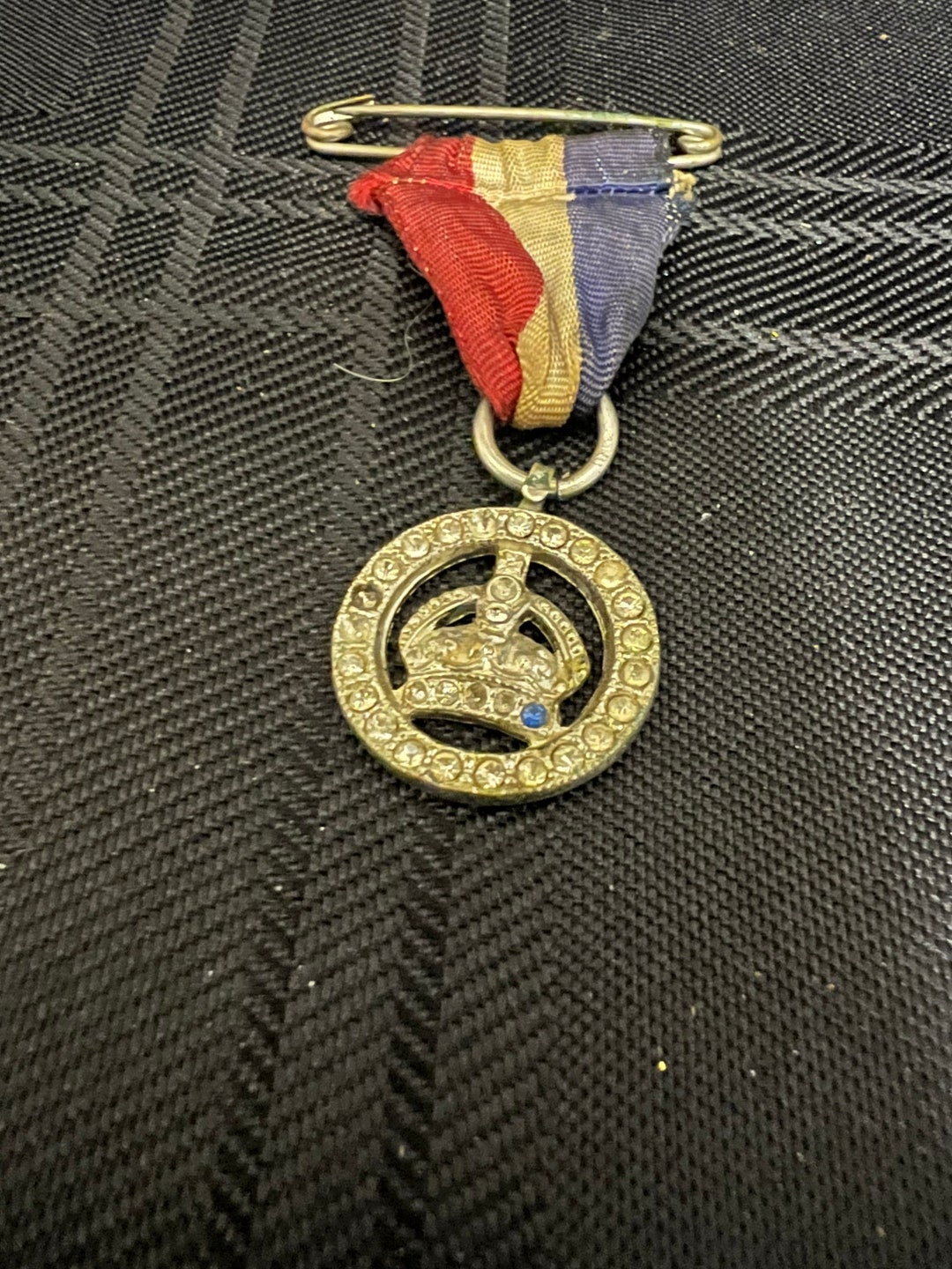 Very Old Medal With Stones Missing - Etsy