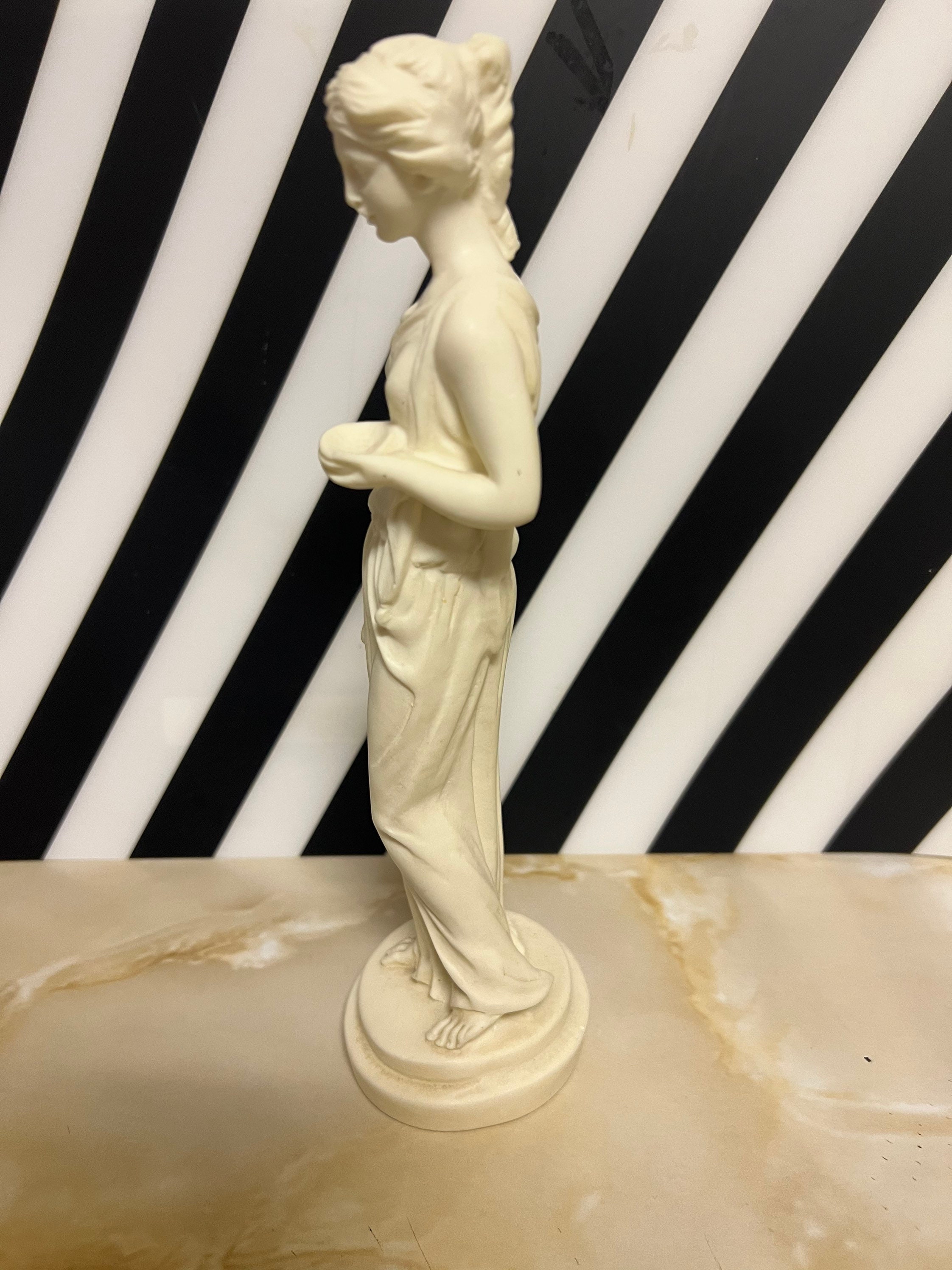 Vintage Greek Goddess Alabaster - Etsy