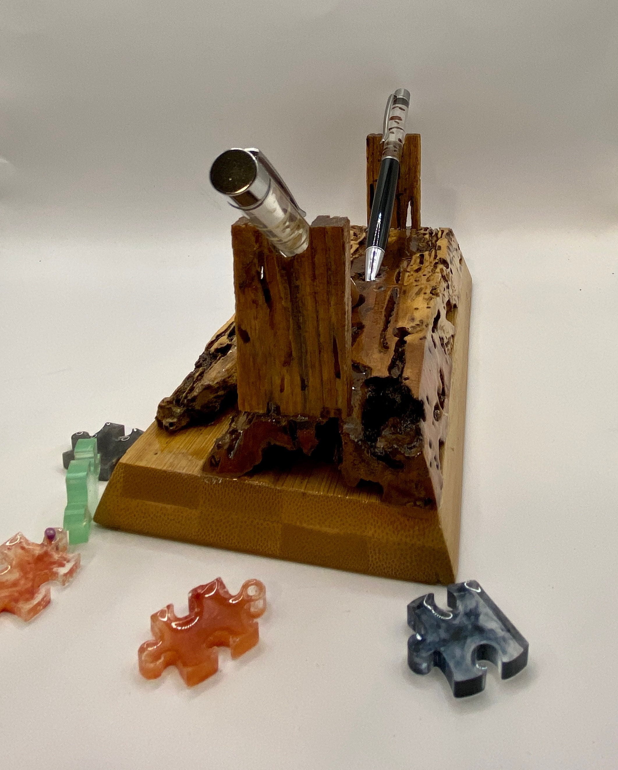 Termite Wood Desk Display With Set of 2 Suspended Insect Pens 1 Bed Bug ...