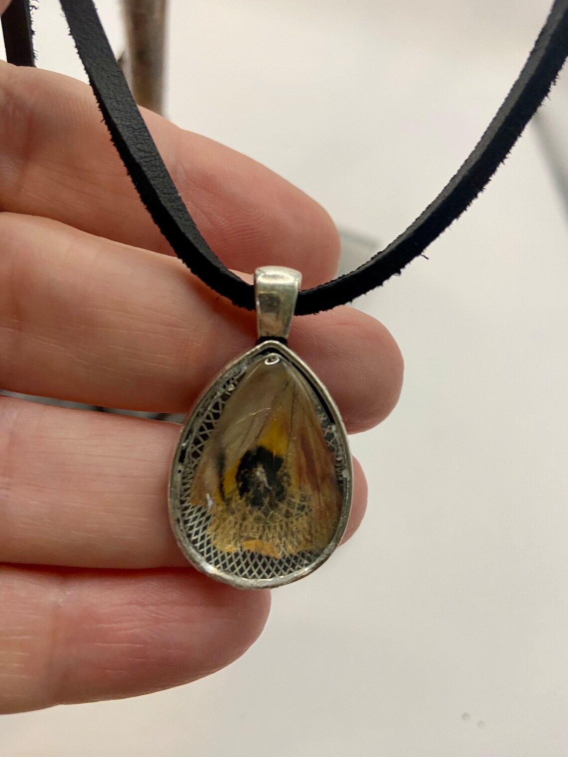 Real Polyphemus Moth Eye Wings Captured Under Glass Cabochon for ...