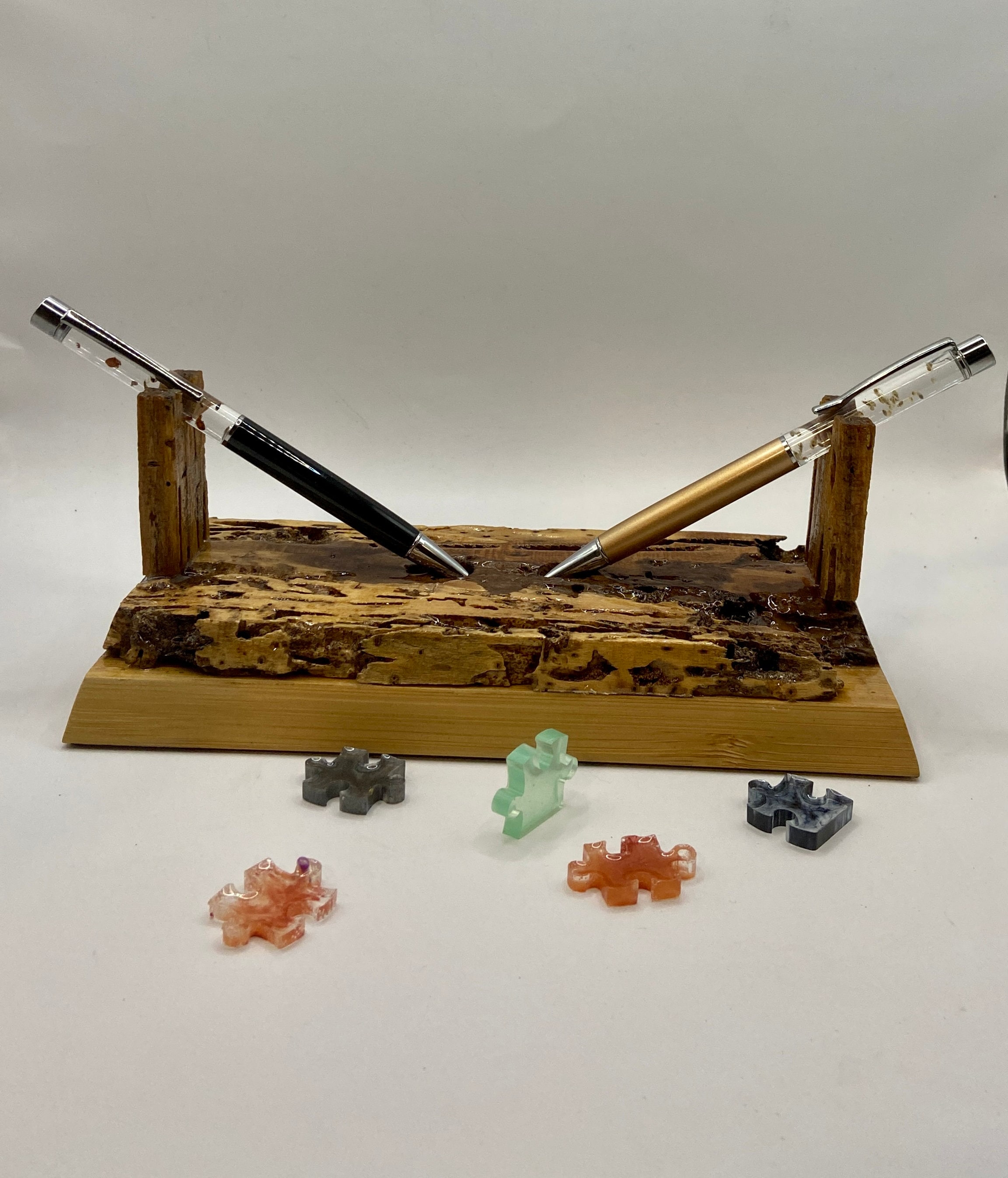 Termite Wood Desk Display With Set of 2 Suspended Insect Pens 1 Bed Bug ...
