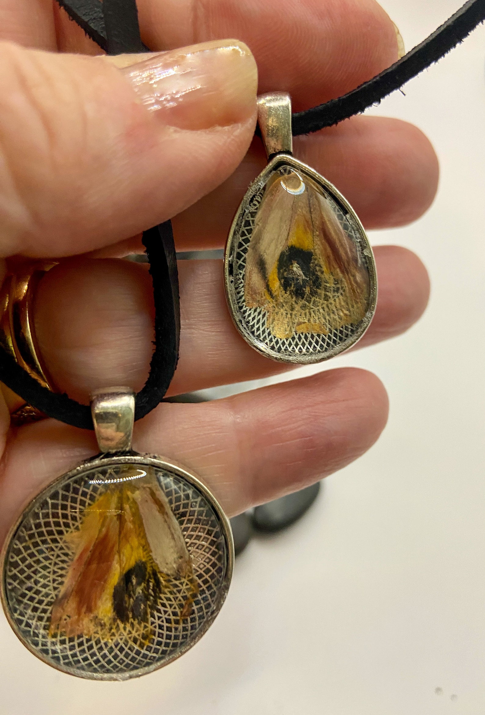 Real Polyphemus Moth Eye Wings Captured Under Glass Cabochon for ...