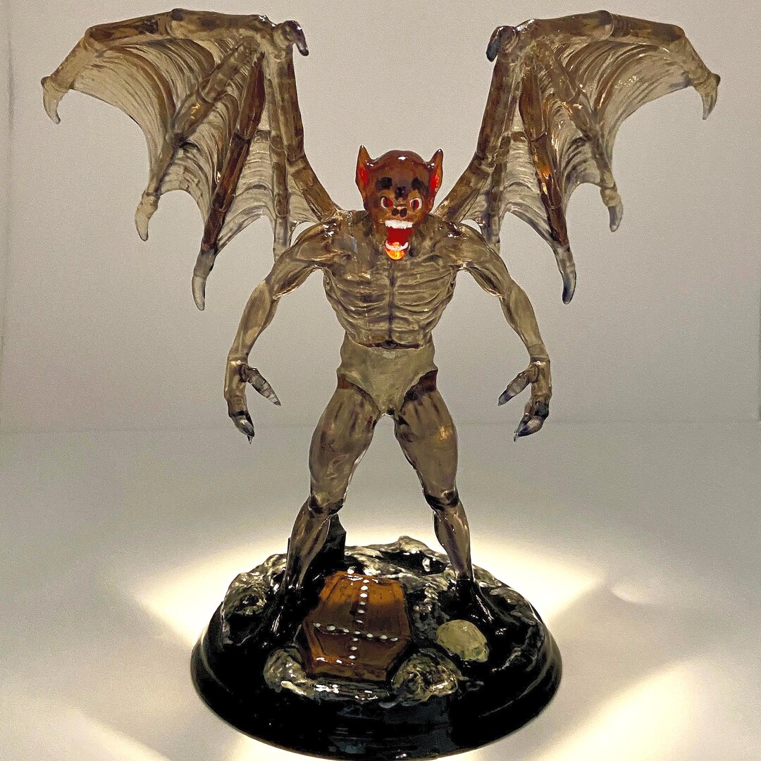 Translucent Vampire Sculpture: 3D Resin Monster Art, Moth Man, Made in ...